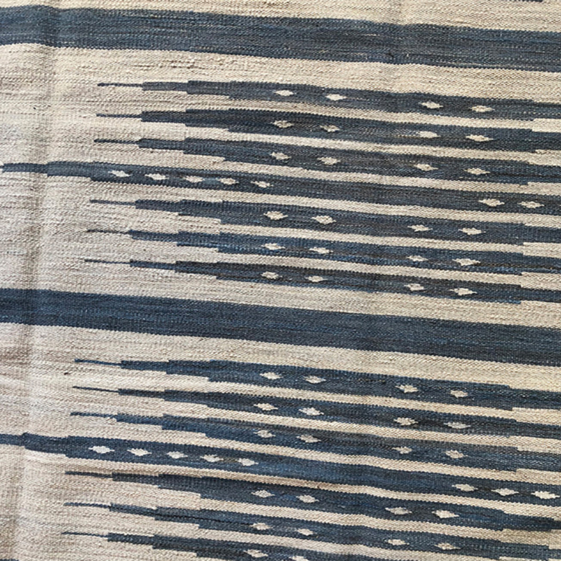 Kilim Design in Blues 11’10” x 9′ | Katie Leede & Co